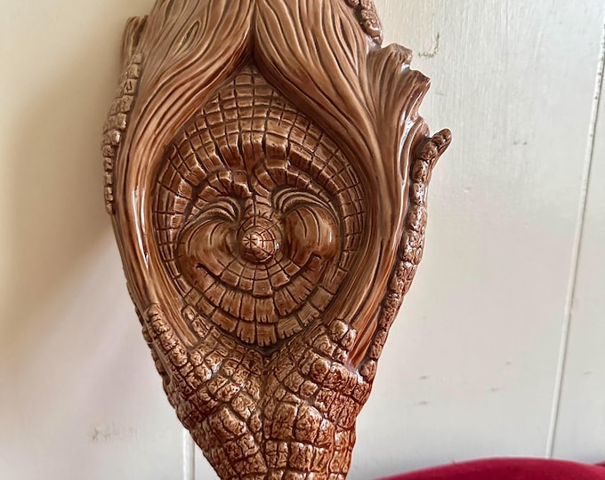 Vintage Ceramic Wood Sprite, Tree Sprite, Druid, Forest Spirit, Wall ...