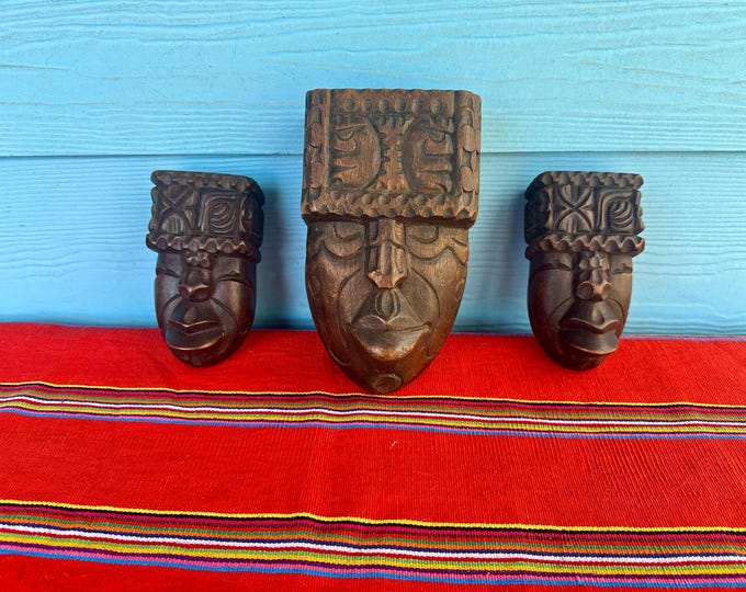 Mayan Wooden Mask, Kukulkan Hand Carved Mask , Guatemala Mask, Native ...