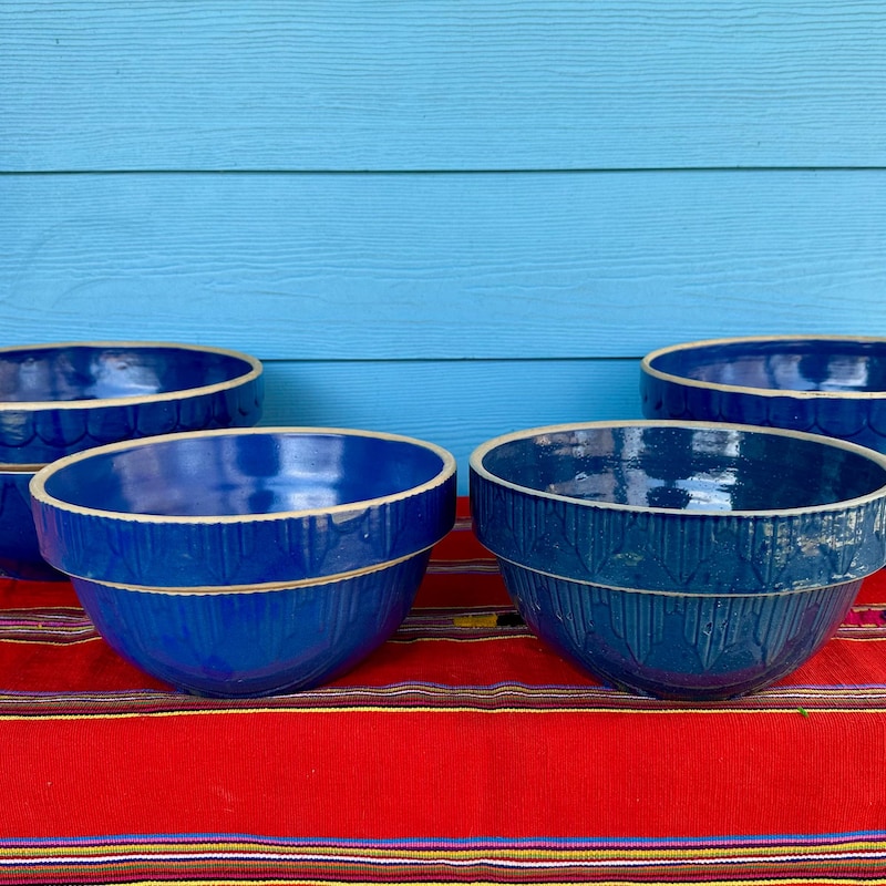 Cobalt Blue Bowls - Etsy