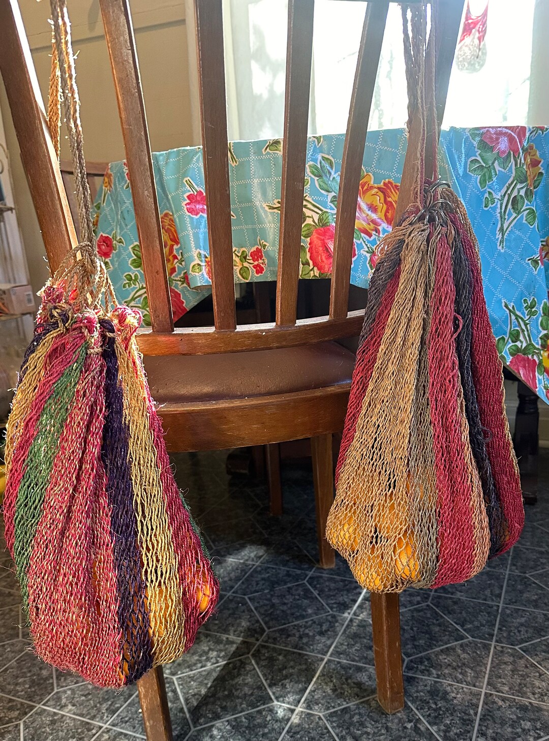 Vintage Mexican Rope Bags, Mexican Decor, Fruit Bag, Grocery Bag ...