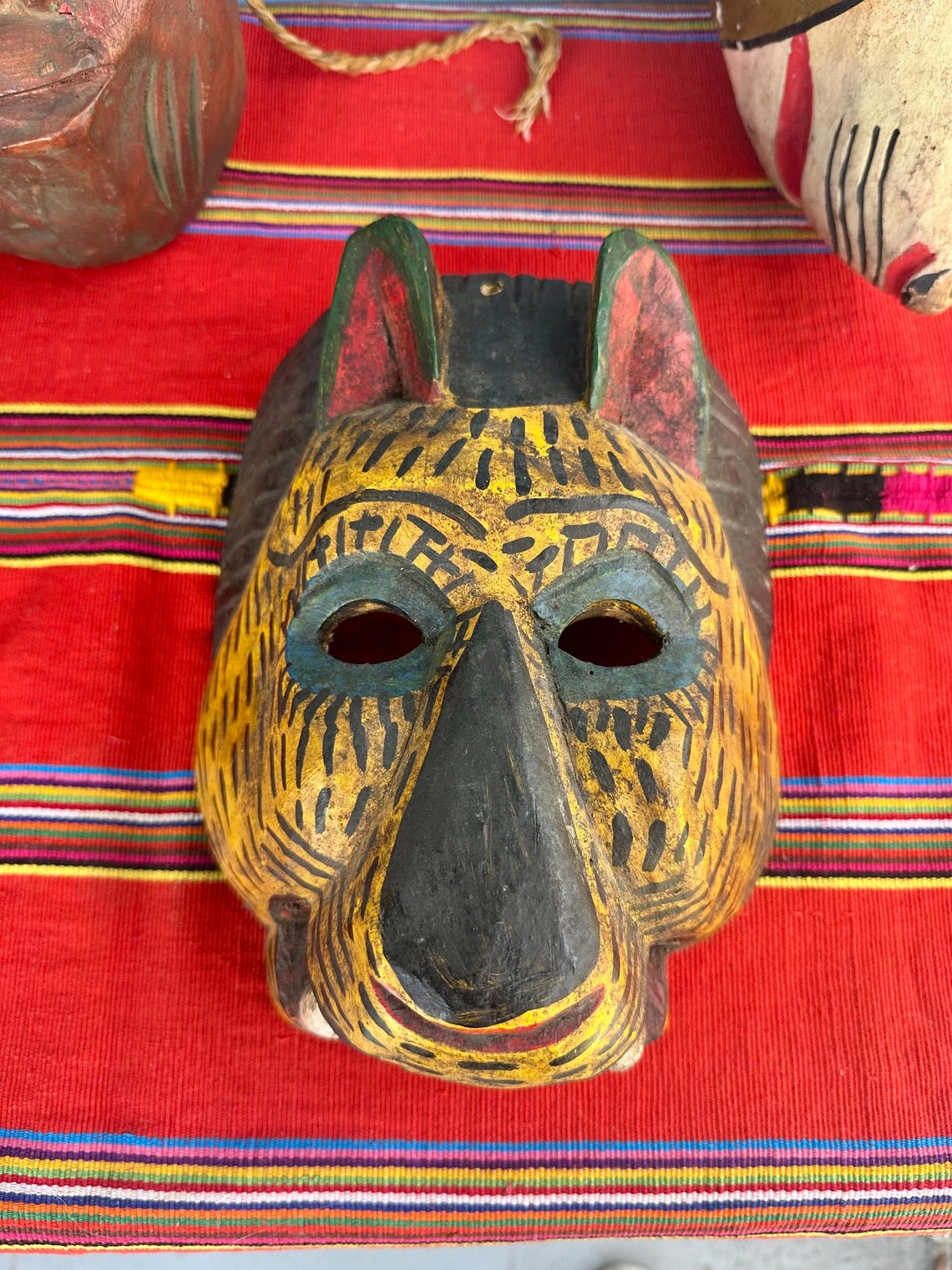 Vintage Guatemalan Masks, Mexican Mask, Folk Art Mask, Carved Mask ...