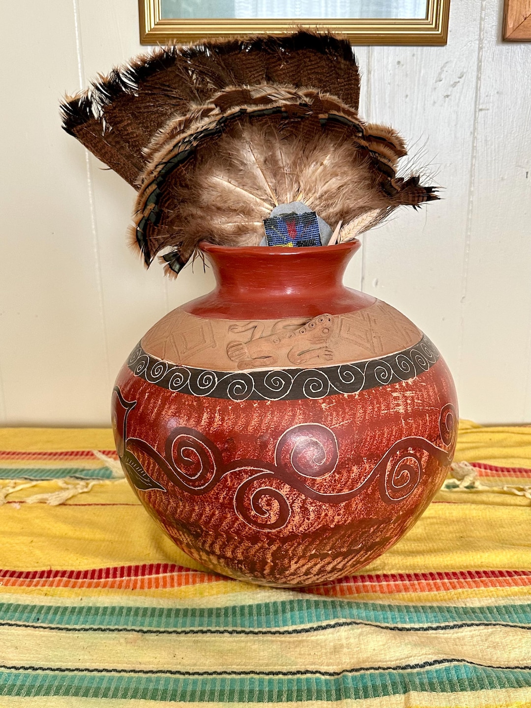 Vintage Large Huge Costa Rican Pot, Pottery, Ceramic Pot, Wedding Gift ...