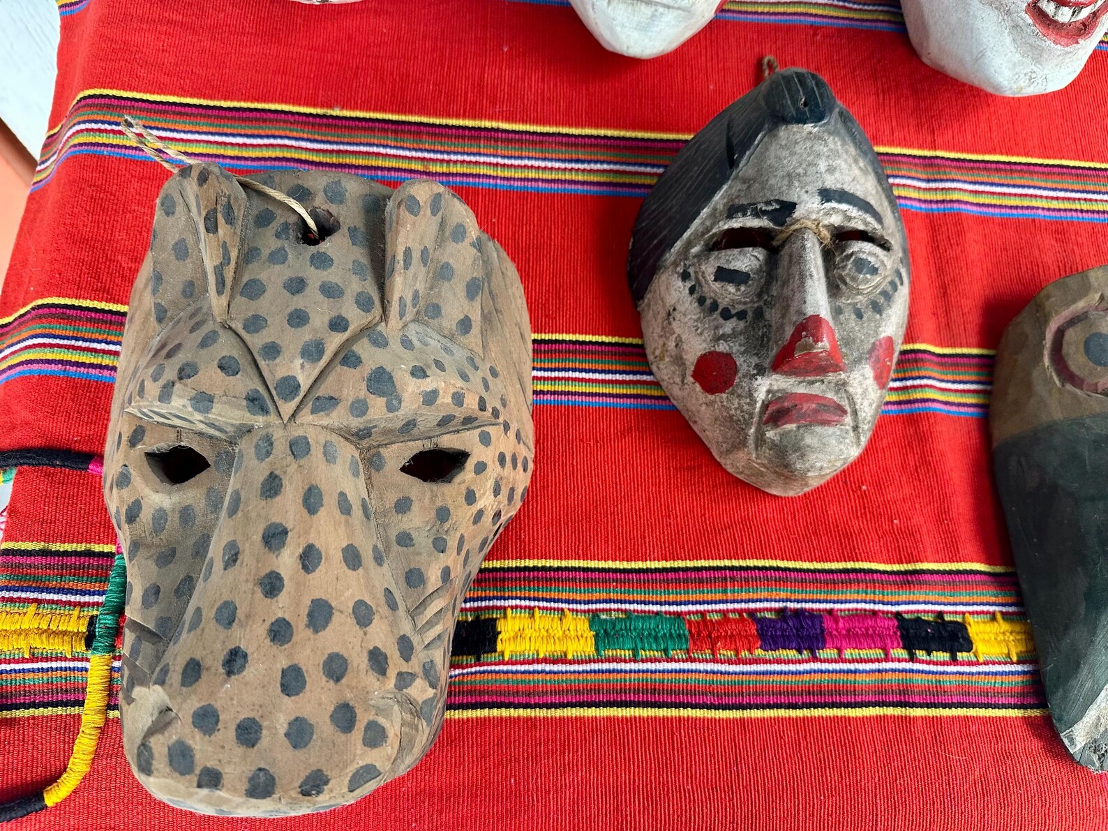 Vintage Guatemalan Masks, Mexican Mask, Folk Art Mask, Carved Mask ...
