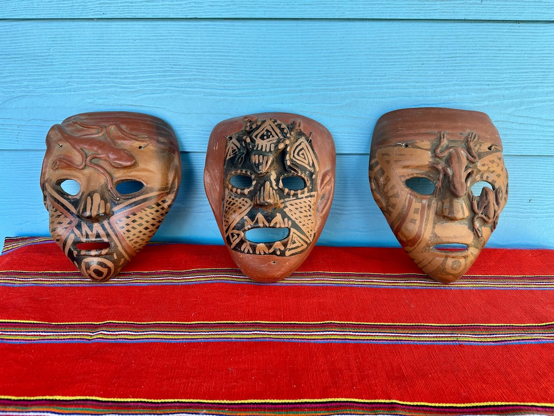 Vintage Mexican Mask, Folk Art Mask, Carved Mask, Guerrero Mask ...