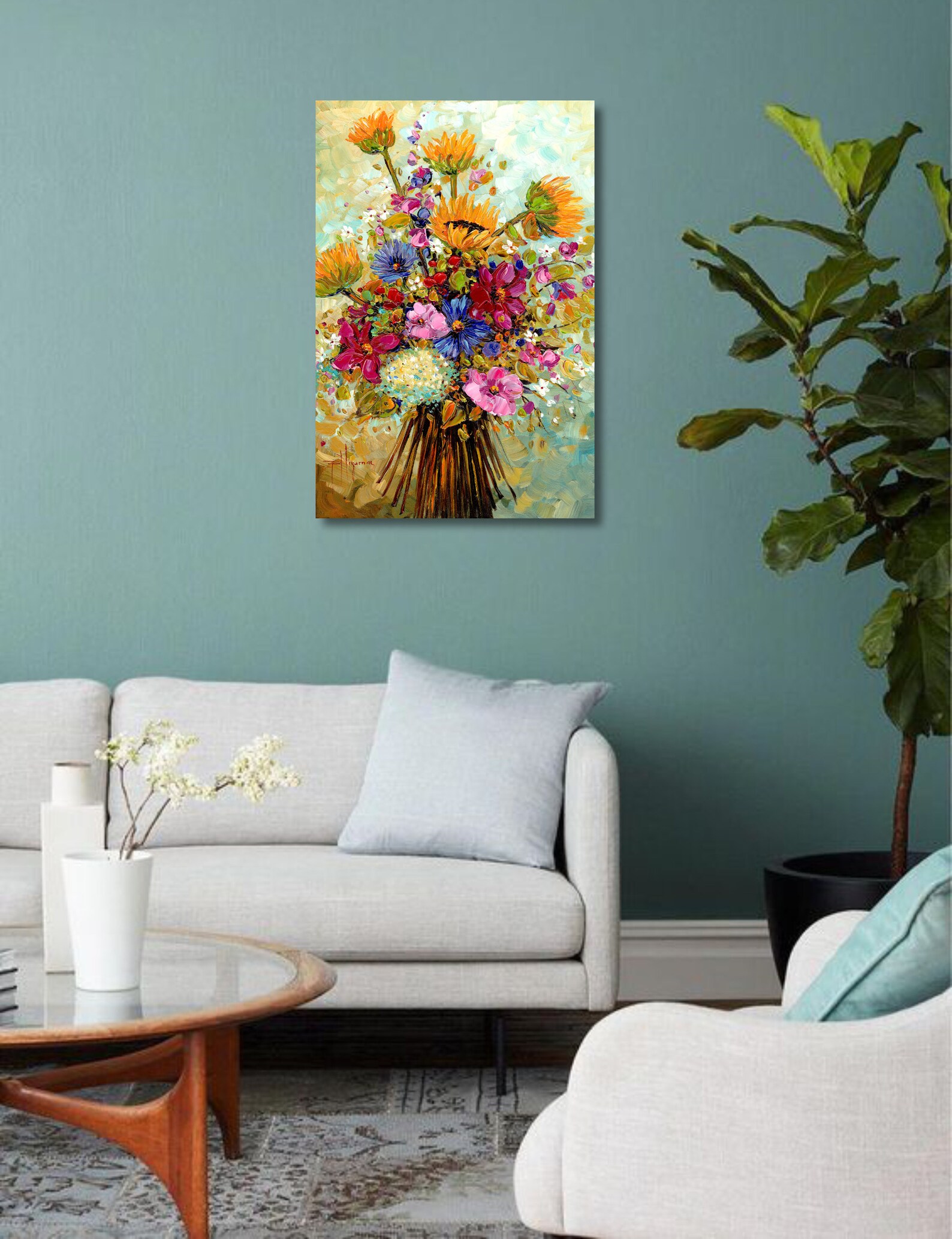 Oil Painting Colorful Canvas Brings the Beauty and Warmth of - Etsy