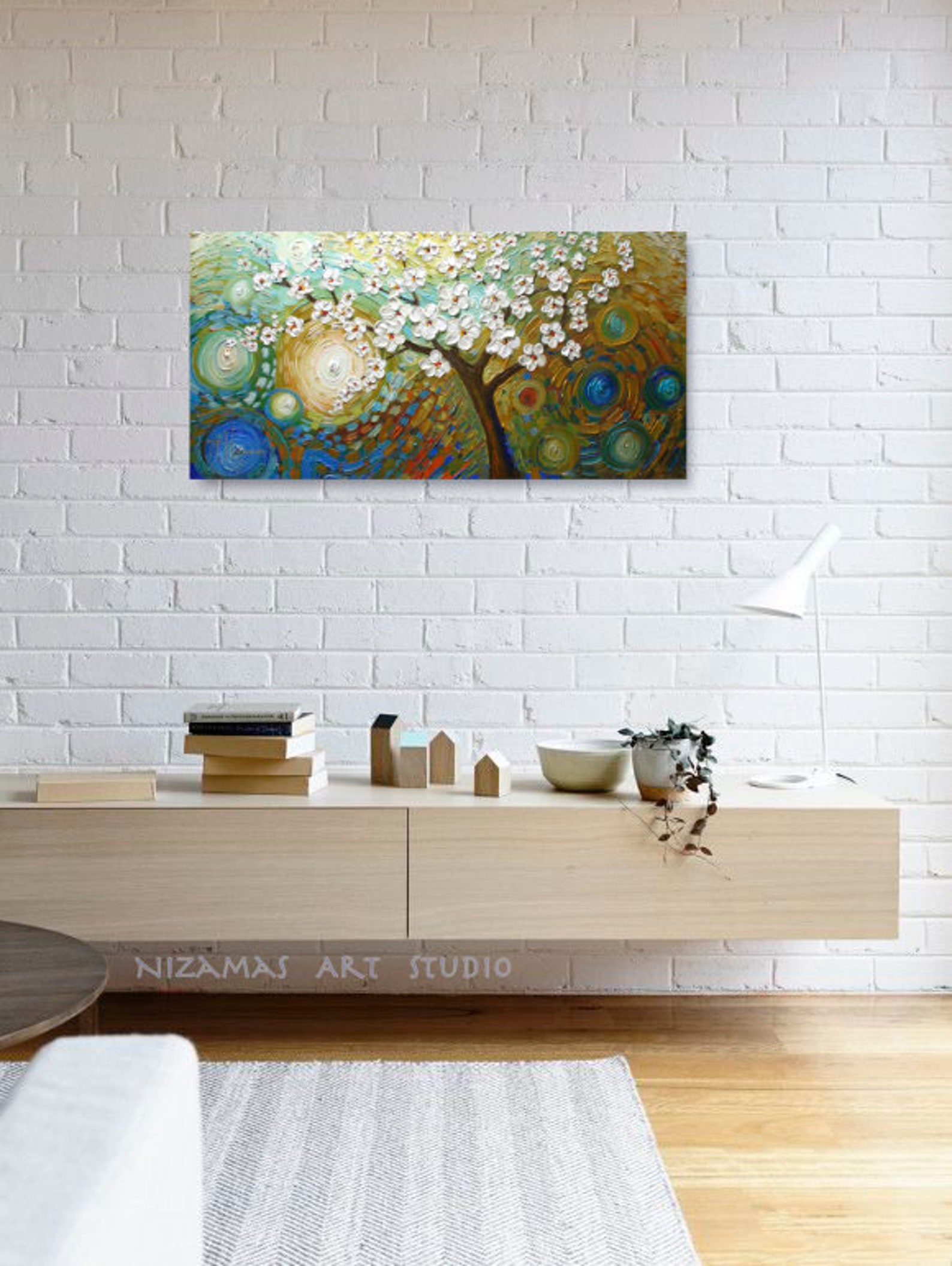 Art on Canvas Play of Beautiful Colors and Shapesinterior - Etsy