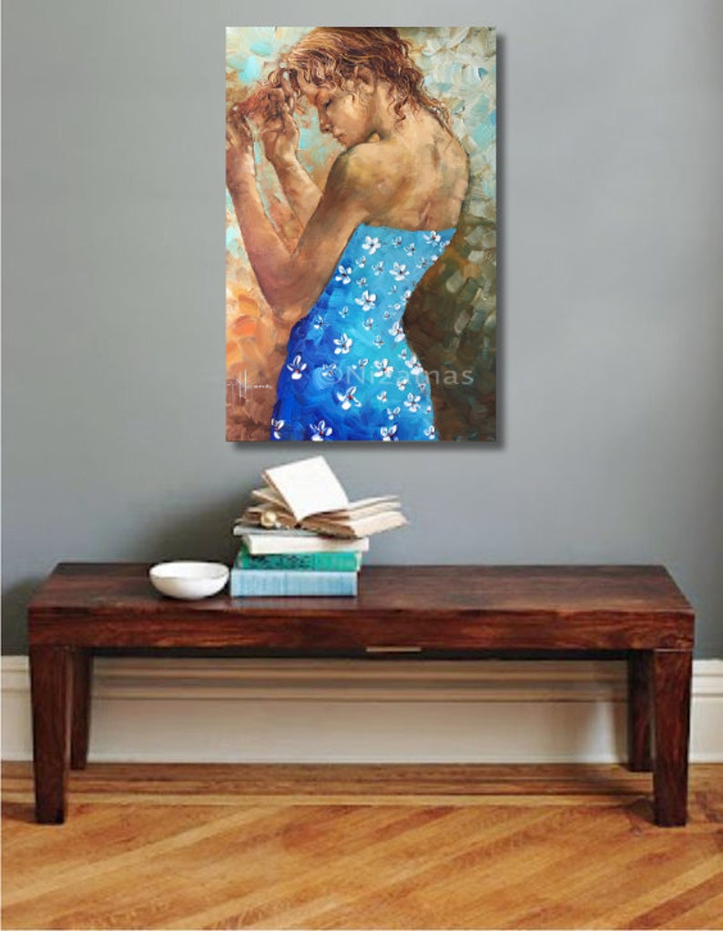 Art on Canvas Figure Flowing Lines and Soft Colors Will Add - Etsy