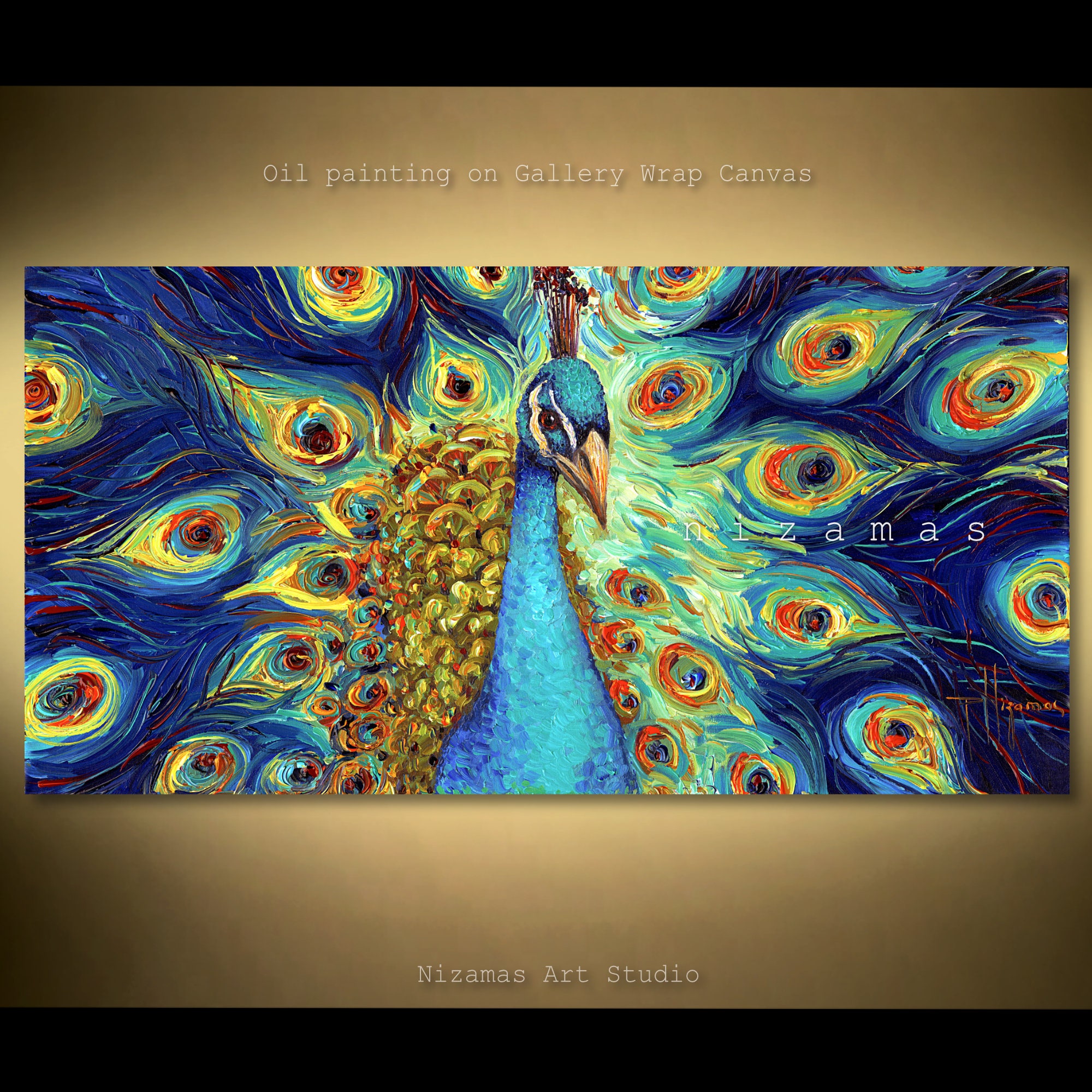Abstract Paintings Of Peacocks