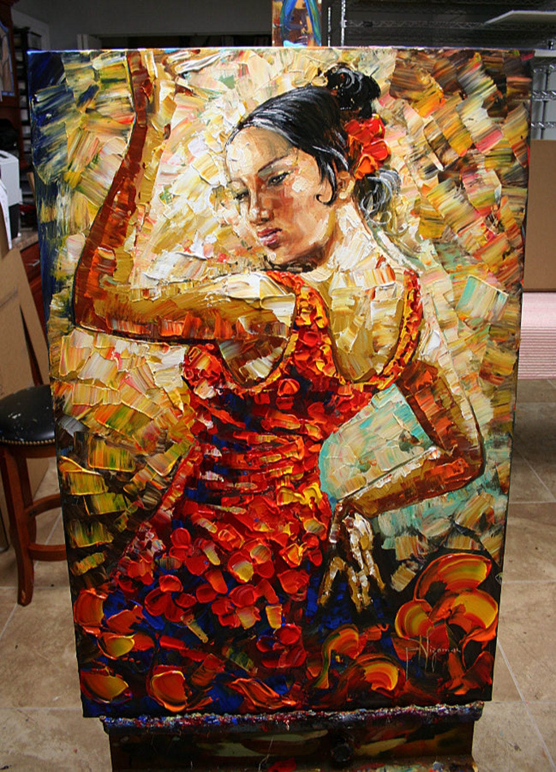 Oil Painting a Rhythm of Music and Artistic Expression - Etsy