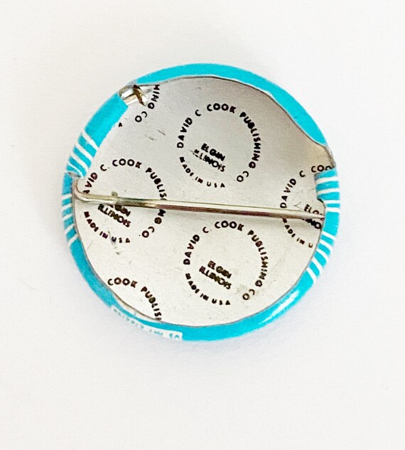 Vintage ‘Happy Birthday’ pin | pretty baby blue birth… - Gem