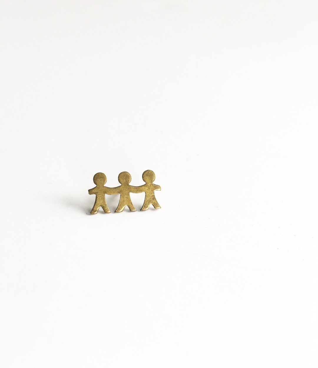 Vintage Pin | Three People Holding Hands | 3 Siblings Pin | Personality ...