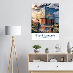 HAMBURG - Elbphilharmonie Wall Art, Paper Cut Diorama, 3D Artwork ...