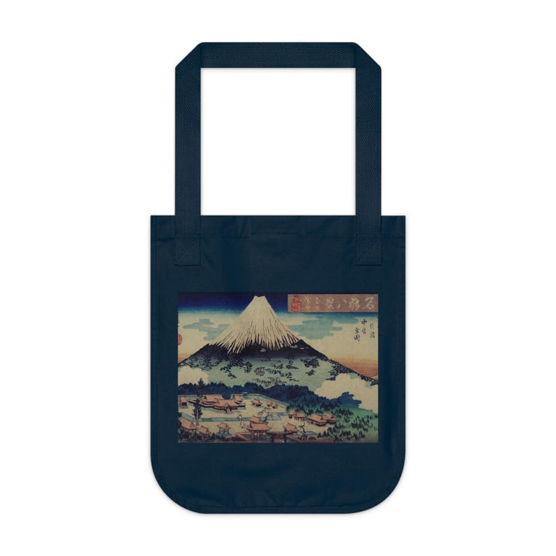 Mount Fuji Ukiyo-e Tote Bag | Vintage Japanese Landscape Canvas - Etsy