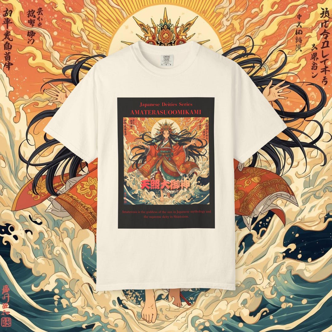 Japanese Kami Series T-Shirt |Amaterasu Sun Deity ,Shinto Mythology ...