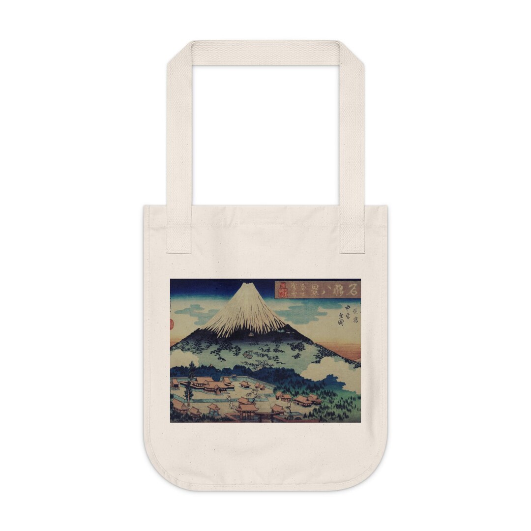 Mount Fuji Ukiyo-e Tote Bag | Vintage Japanese Landscape Canvas - Etsy