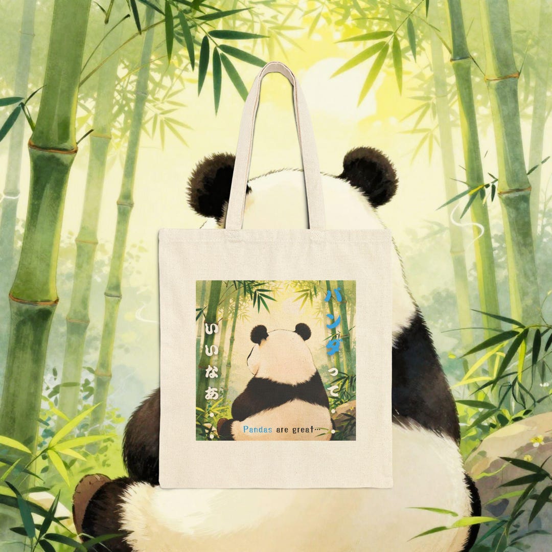 Pandas are great tote bag | Panda illustration canvas tote - Etsy 日本