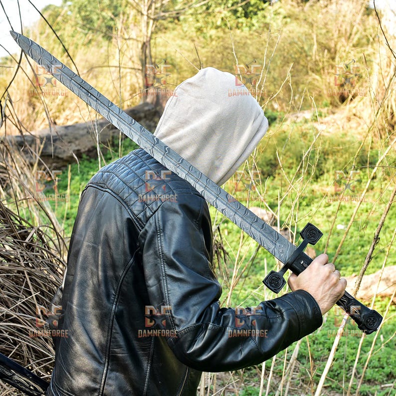 Handcrafted Damascus Steel Sword | 40 Inch Viking Odin | Norse ...