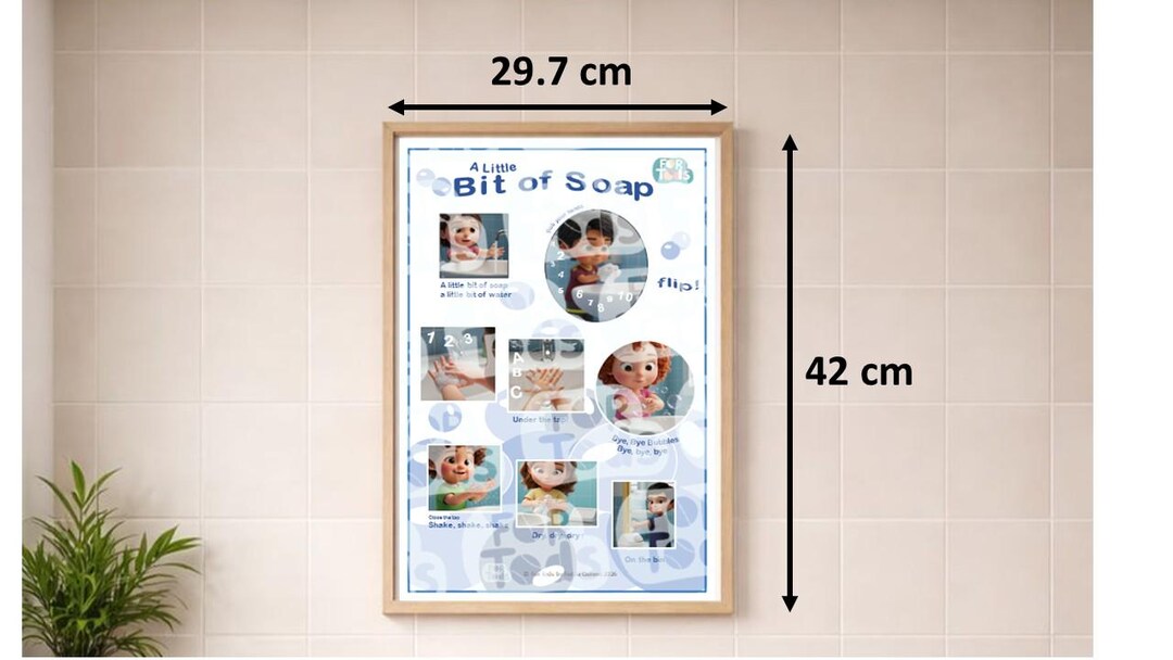 PORTRAIT Washing Hands Poster for Toddles' Educators | Childcare - Etsy