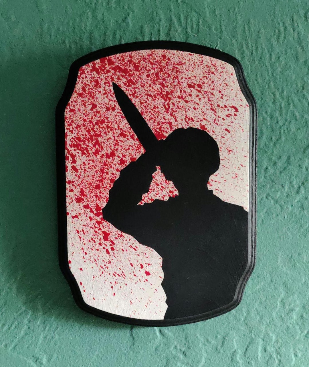 Psycho Hand Painted Silhouette Plaque - Etsy