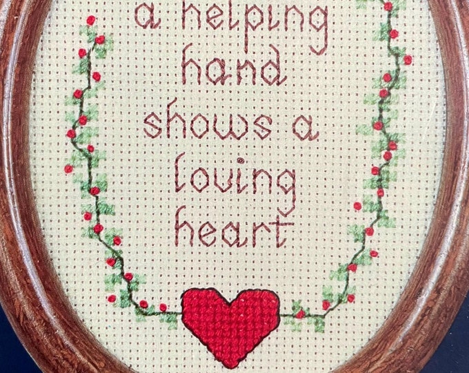 Dale Burnett Vintage Counted Cross Stitch Kit HELPING HAND Lovely ...