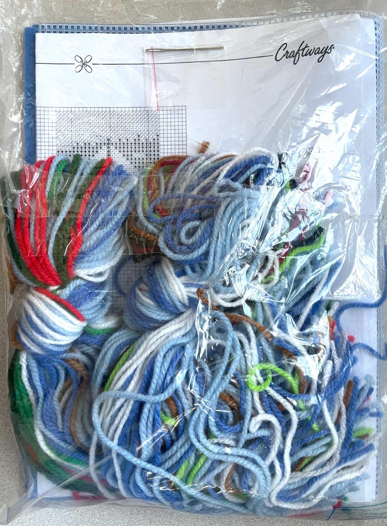 Craftways Plastic Canvas Coaster Kit- SEASIDE - Includes Holder - Kit ...