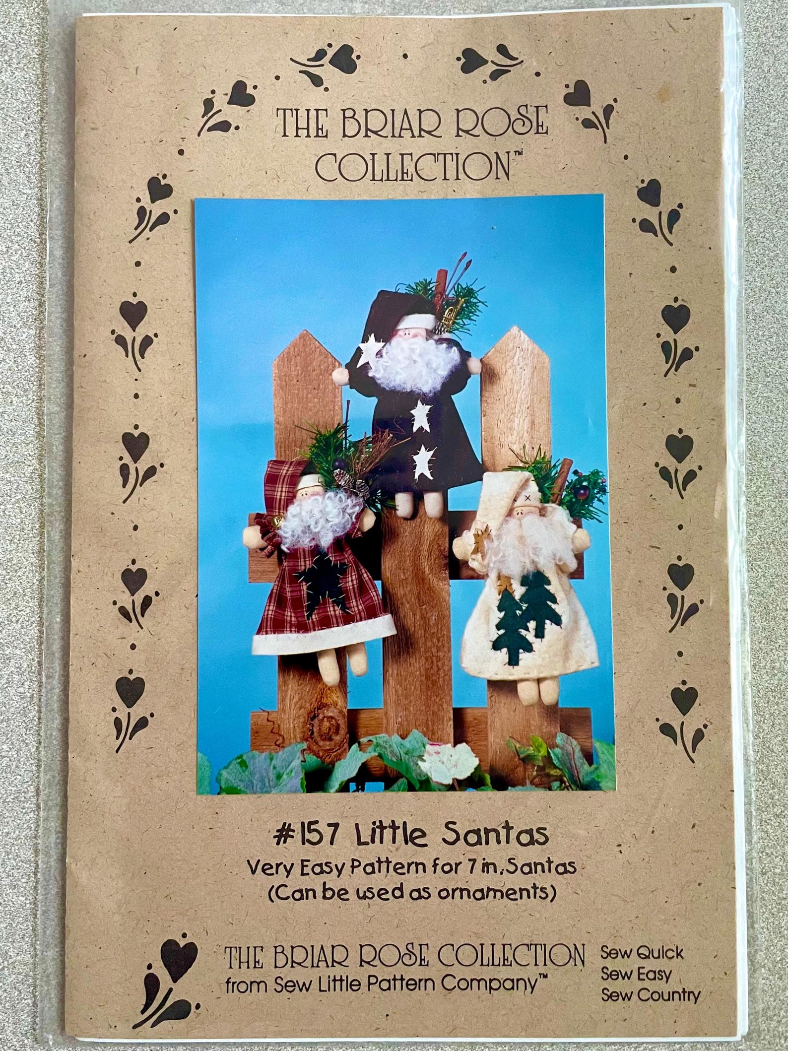 Briar Rose Collection Sewing Pattern #157 LITTLE SANTAS Craft Some ...
