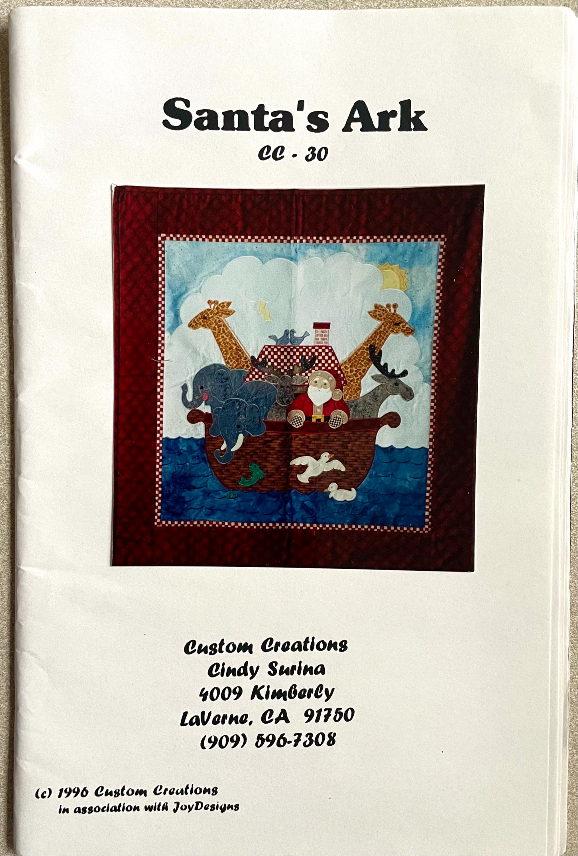 Vintage Appliqué Quilt Pattern Pack~ SANTA'S ARK~ Happy Whimsical ...