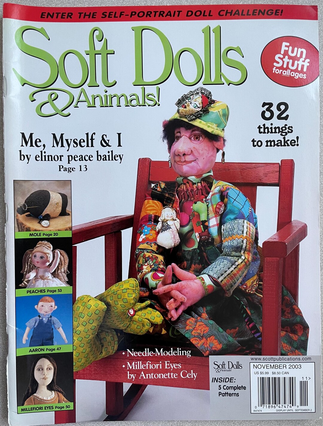 Vintage Cloth Doll Making Magazine SOFT DOLLS & Animals October ...