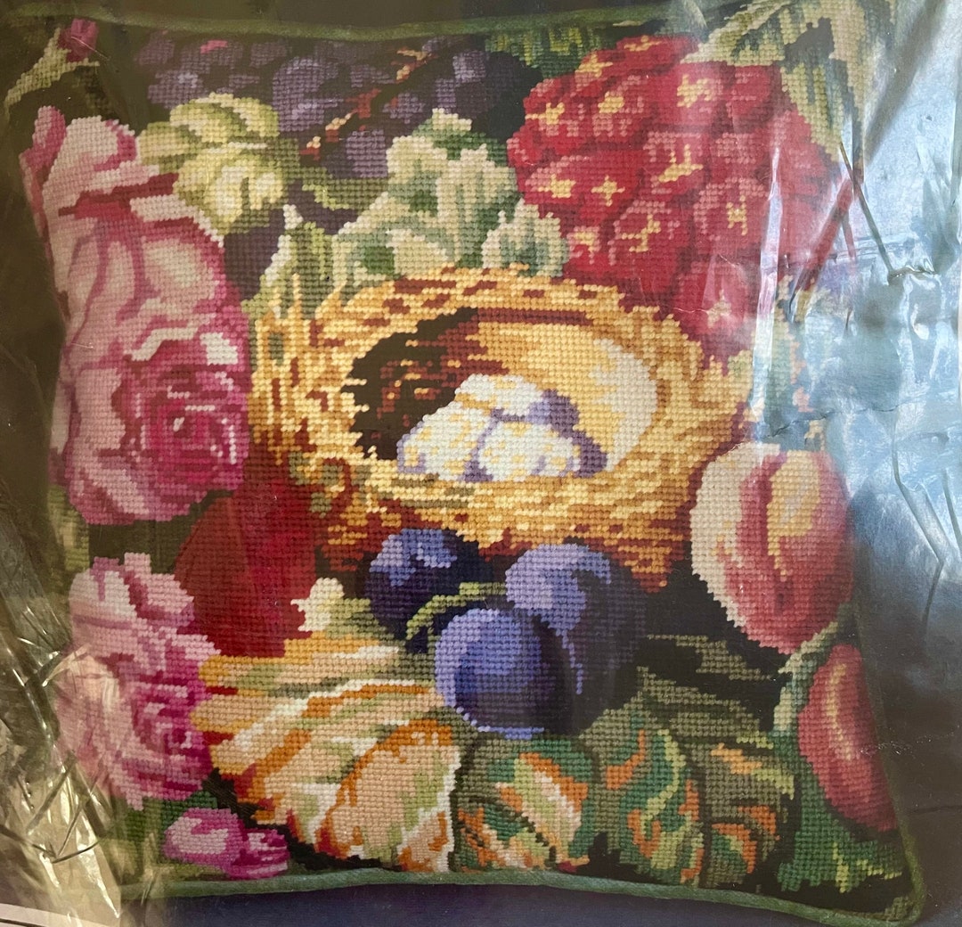 Erica Wilson Needlepoint Pillow Kit BIRD'S NEST Metropolitan Museum of ...