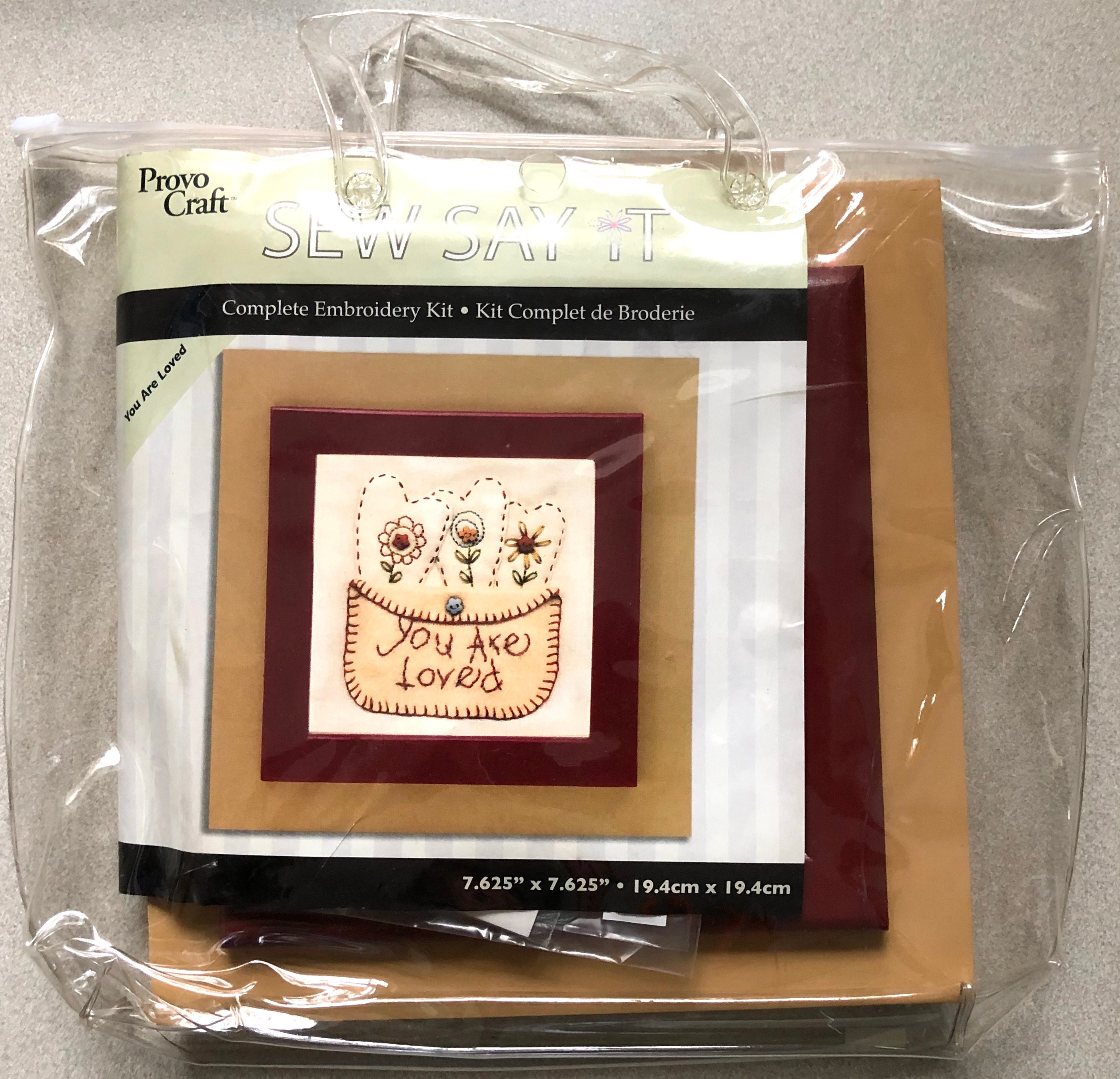 Provo Craft Complete Embroidery Kit YOU ARE LOVED Includes Double Frame ...