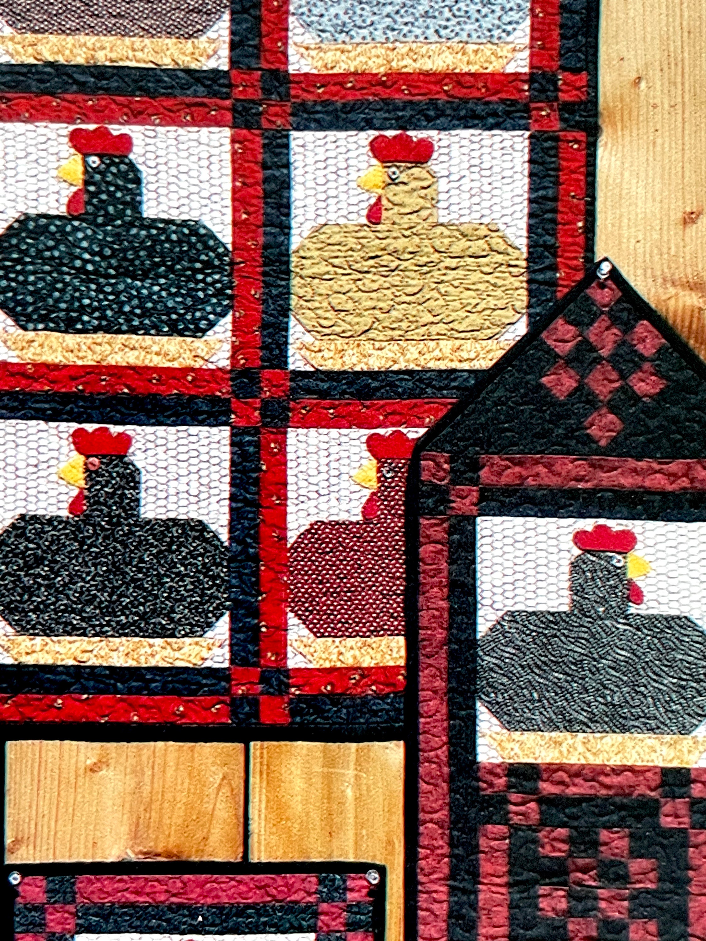 Suzanne's Art House Quilt Pattern HEN HOUSE 32" X32" Pieced and ...