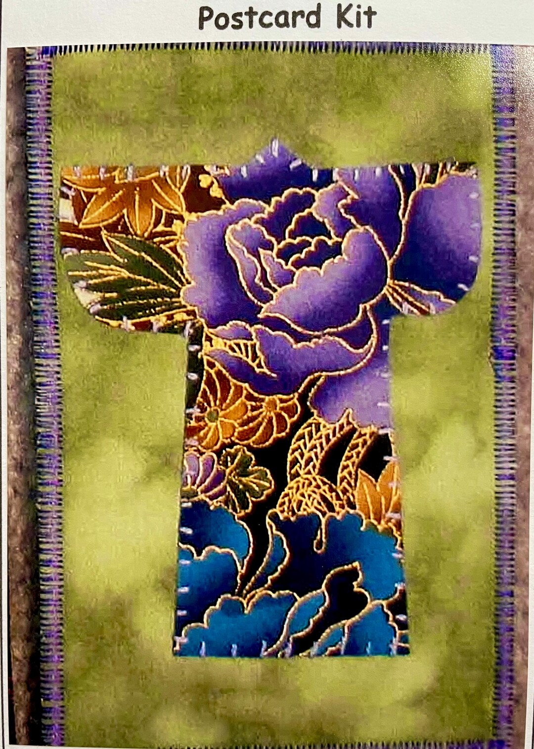 Pretty Postal Art ® Fabric Postcard Making Kit -ORIENTAL KIMONO- Lovely ...