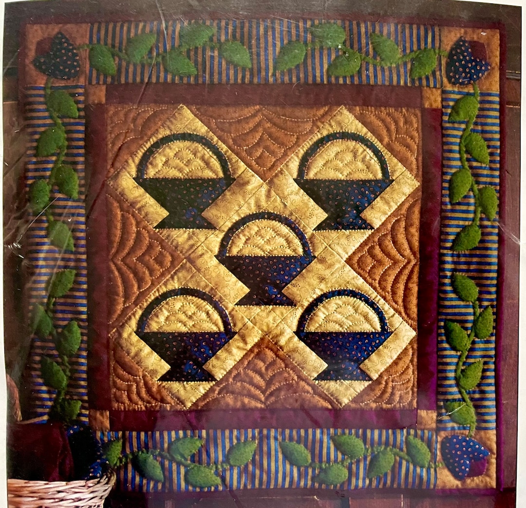 Rachel's of Greenfield Wallhanging Quilt Kit BASKETS Colorful Complete ...