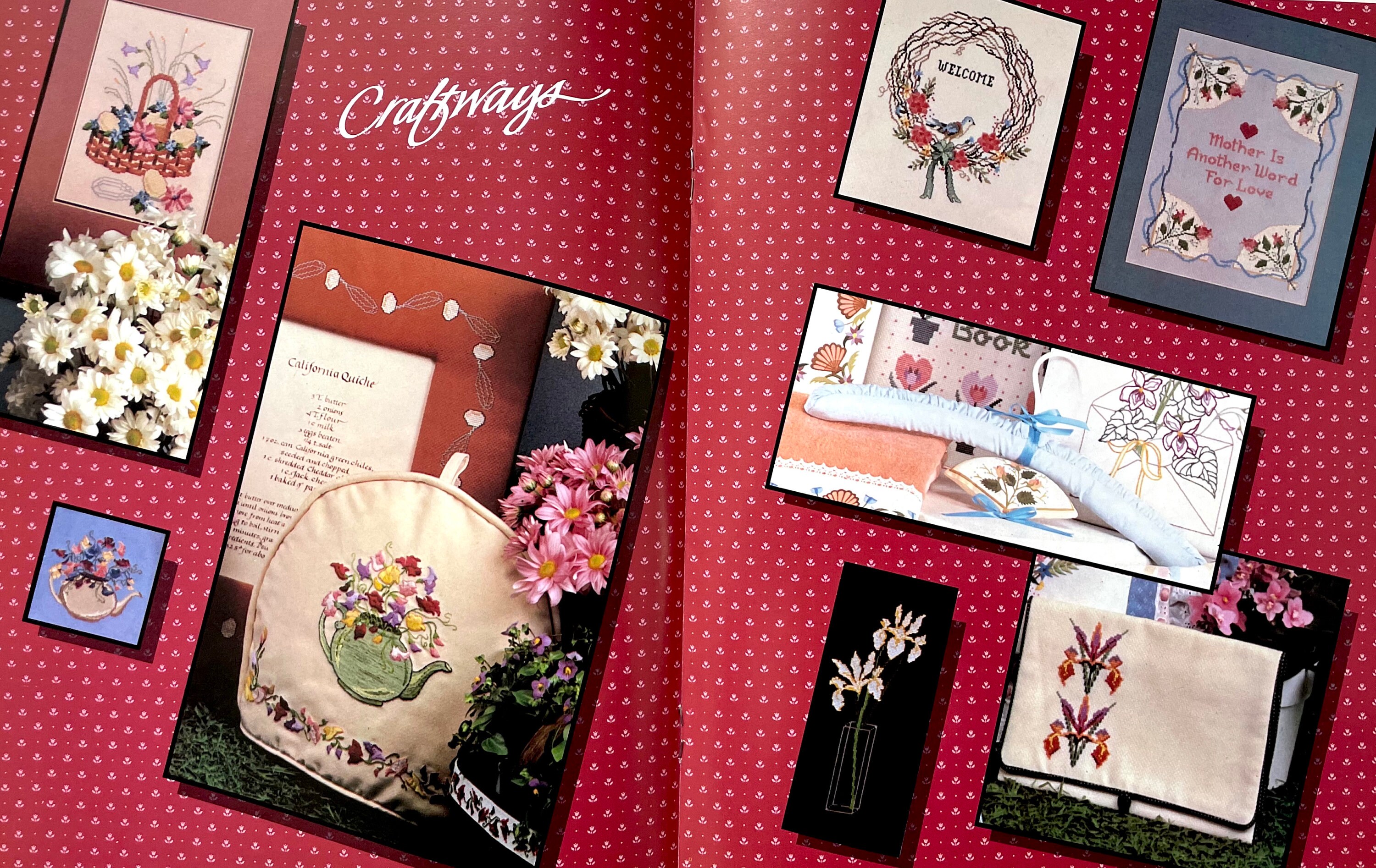 Craftways Cross Stitch Charts and Needlecraft Transfer Booklet FLORAL ...