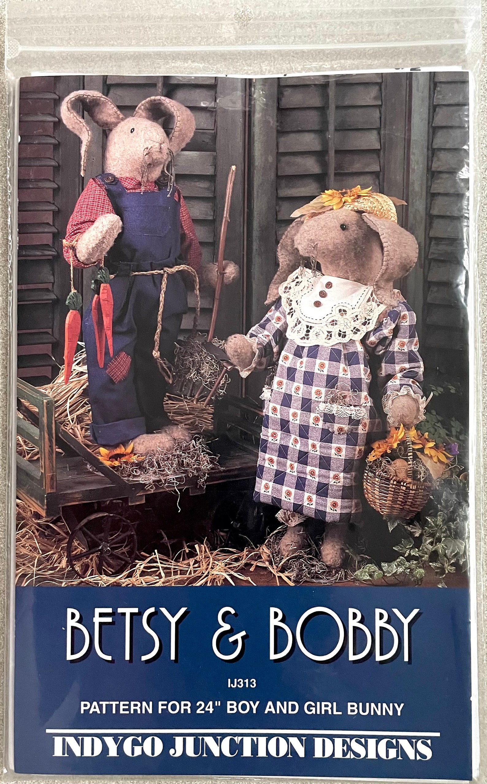 Indygo Junction Vintage Sewing Pattern BETSY & BOBBY 24" Boy and Girl ...