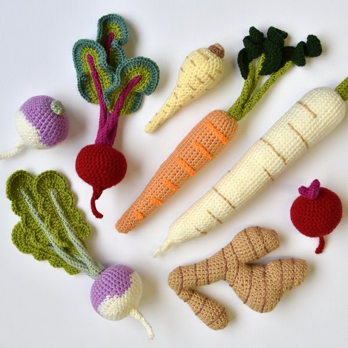 Vegetables Crochet Pattern Set Vegetable Crochet Pattern - Etsy