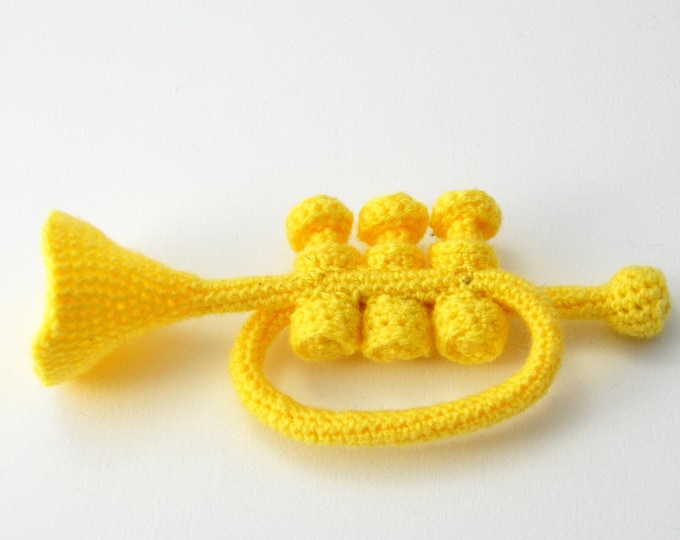 Toy Trumpet, Felt Toys, Toy Instruments, Stuffed Trumpet, Plush Trumpet ...