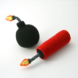 Bombs Crochet Pattern Set, TNT Dynamite Stick Crochet Pattern, Bomb ...