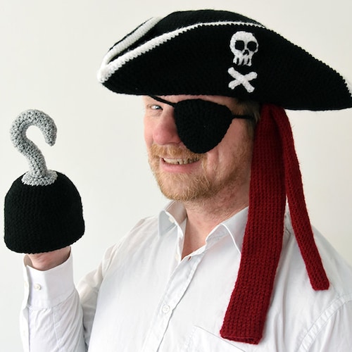 Pirate Hat Crochet Pattern Captain Hook Crochet Pattern - Etsy