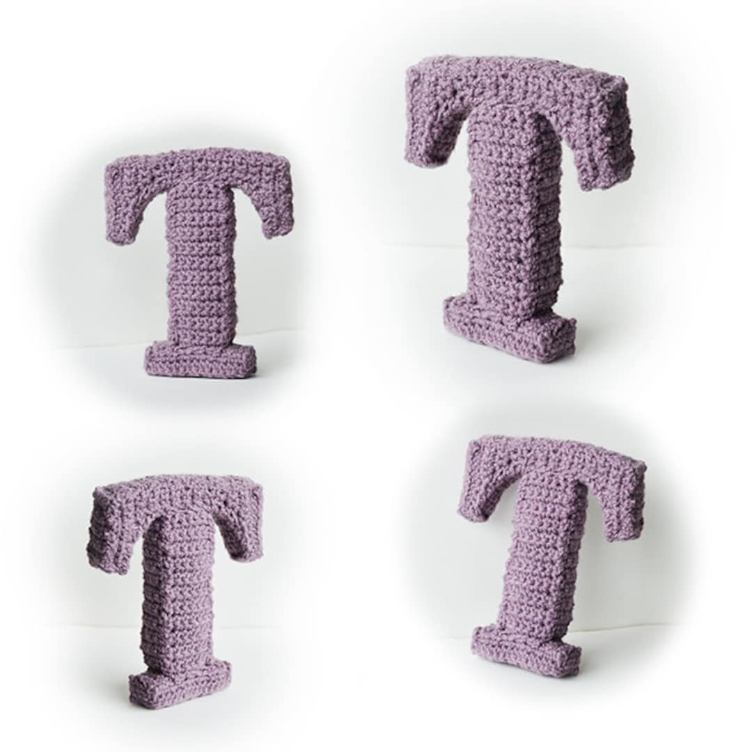 Letter T Crochet Pattern, 3D Alphabet Crochet Pattern, 3d Words Pattern ...