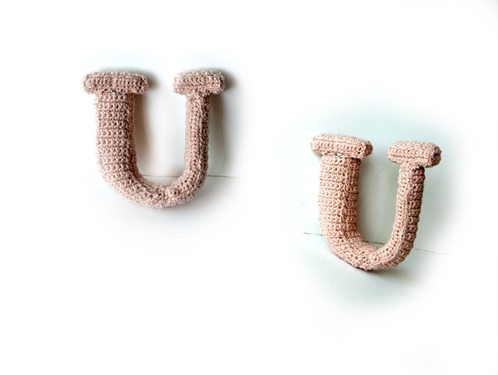 Letter U Crochet Pattern, 3D Alphabet Crochet Pattern, 3d Words Pattern ...