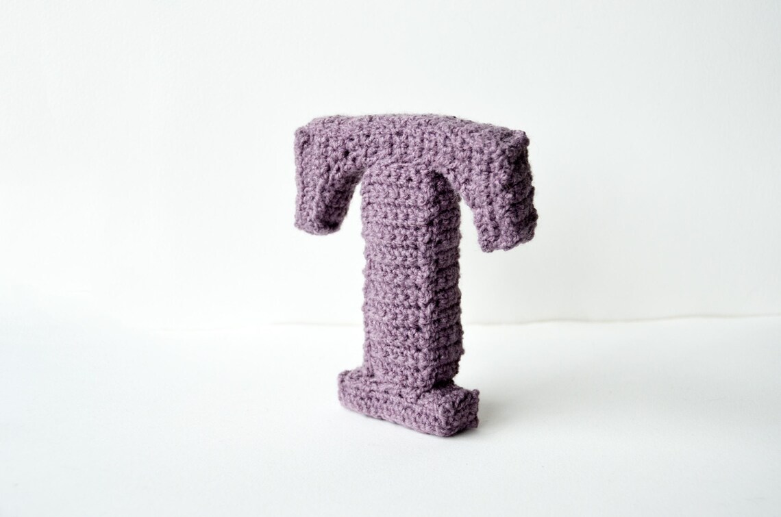 Letter T Crochet Pattern, 3D Alphabet Crochet Pattern, 3d Words Pattern ...