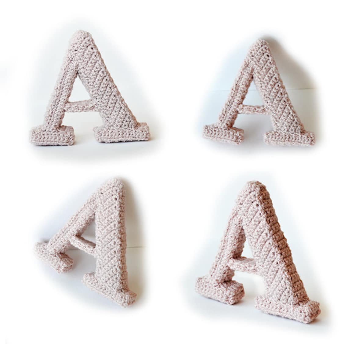 Letter A Crochet Pattern, 3D Alphabet Crochet Pattern, 3d Words Pattern ...
