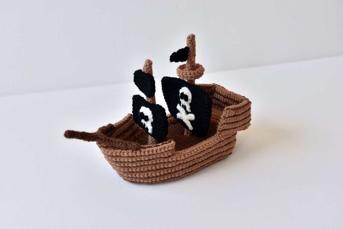 Pirate Ship Crochet Pattern Pirate Boat Amigurumi Crochet - Etsy UK