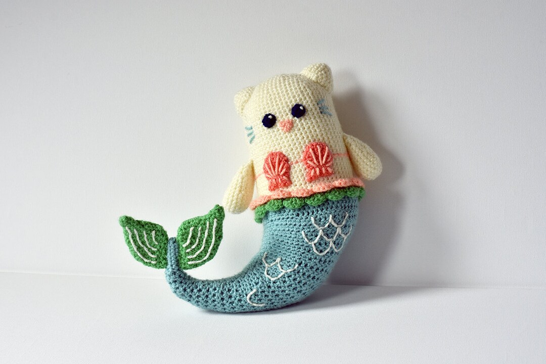 Mermaid Cat Crochet Pattern, Cat Crochet Pattern, Mermaid Cat Amigurumi ...