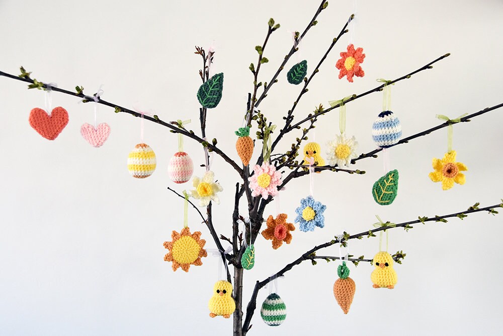 Easter Decorations Crochet Pattern Easter Set Crochet - Etsy