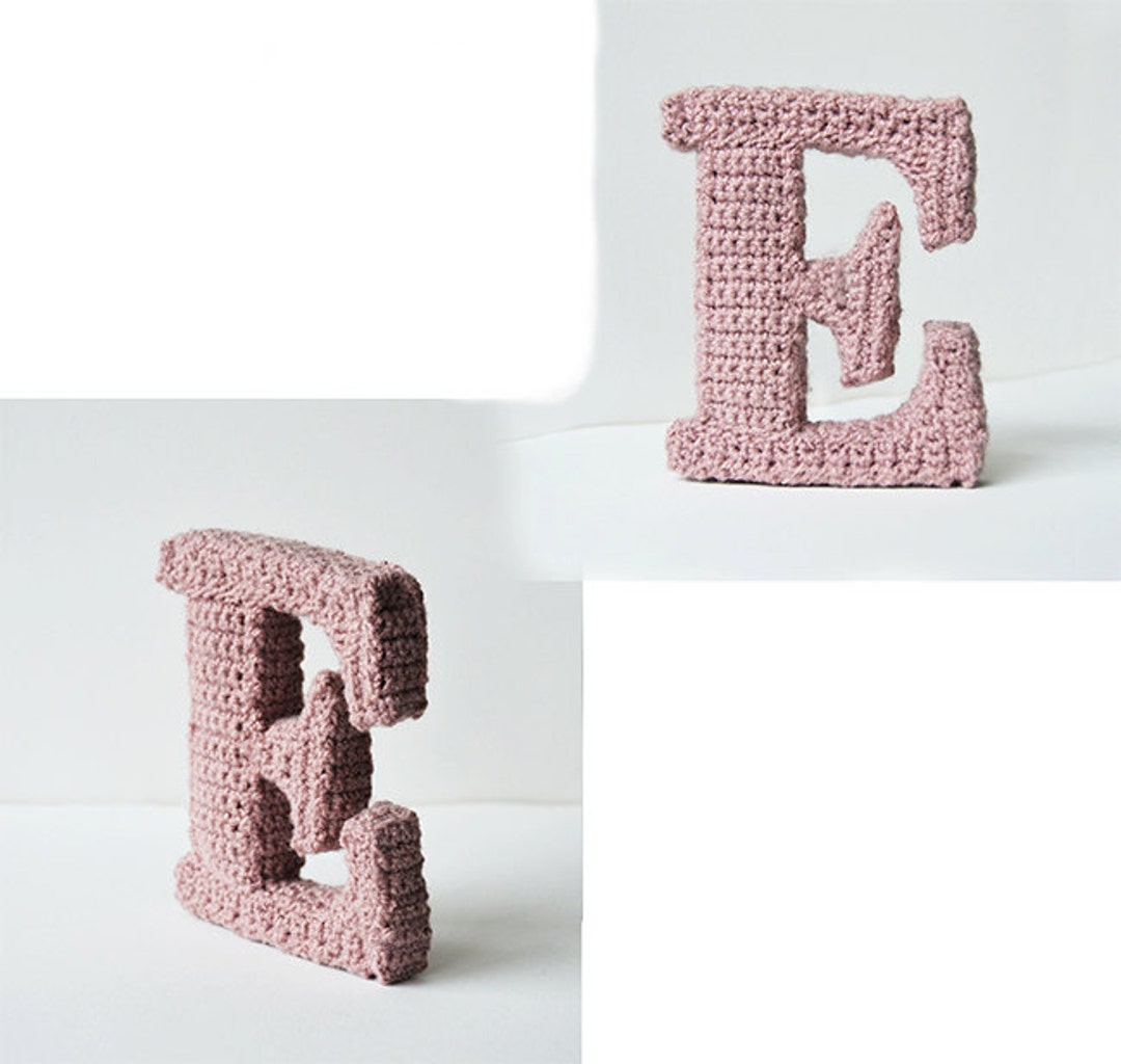 Letter E Crochet Pattern, 3D Alphabet Crochet Pattern, 3d Words Pattern ...