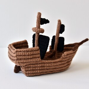 Pirate Ship Crochet Pattern, Pirate Boat Amigurumi, Crochet Pirate ...