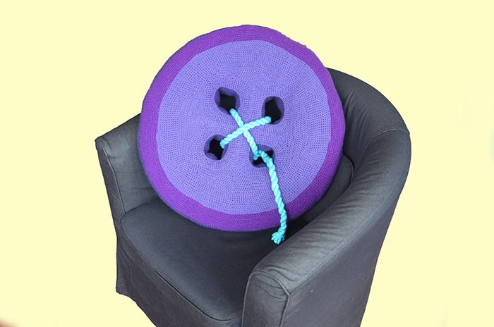 Button Pillow Crochet Pattern Crochet Button Pillow Pattern - Etsy