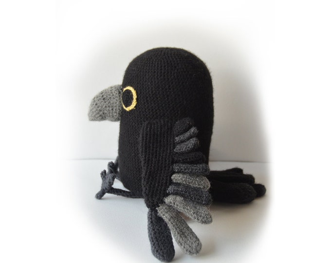 Raven Crochet Pattern, Crochet Raven, Raven Crochet, Crochet Bird ...